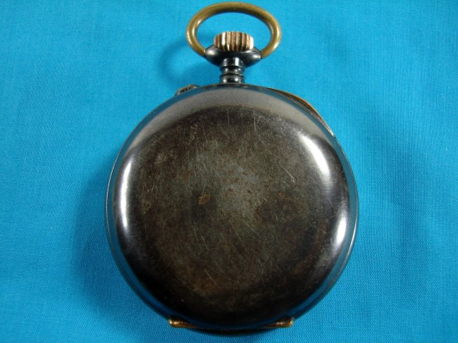 Acier Garanti Swiss Gunmetal Pocket Watch Moonphase : Lot 22