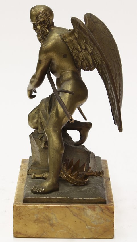 Continental gilt bronze figural sculpture of Cronos the : Lot 2037