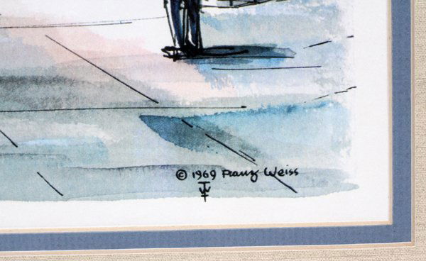 120530: FRANZ WEISS, PRINT, 1969, 13" X 9" : Lot 120530