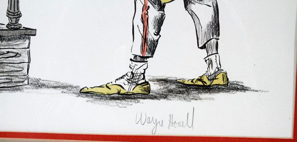 WAYNE HOWELL, CLOWN COURTROOM LITHOGRAPH : Lot 71487