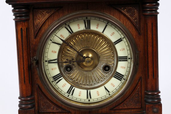 H.A.C. WURTTEMBERG OAK MANTEL CLOCK C. 1890 : Lot 110159