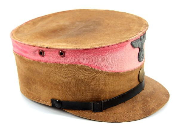 WWII GERMAN SA KEPI WITH INSIGNIA & EDELWEISS PIN : Lot 8078