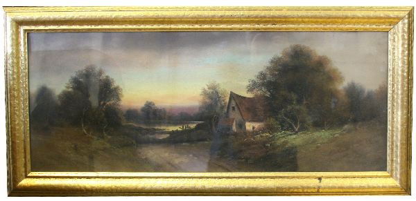 WILLIAM H CHANDLER LATE 19TH CEN LANDSCAPE PASTEL : Lot 4426