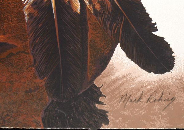 LARGE MARK ROHRIG CHEYENNE WARRIOR L/E SERIGRAPH : Lot 5036