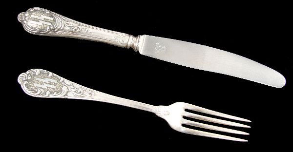 WWII GERMAN SS FLATWARE FROM DACHAU OFFICERS MESS : Lot 6379