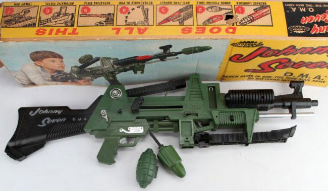 MINT IN BOX TOPPER TOYS JOHNNY SEVEN OMA TOY GUN : Lot 1208