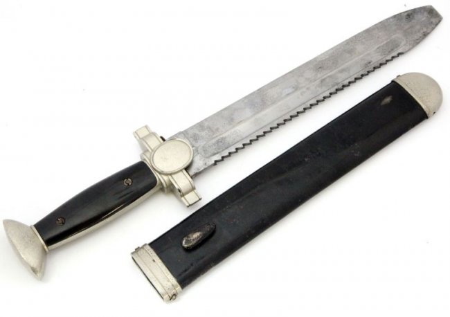 WWII NAZI GERMAN RED CROSS HEWER SAW BLADE DAGGER : Lot 5029