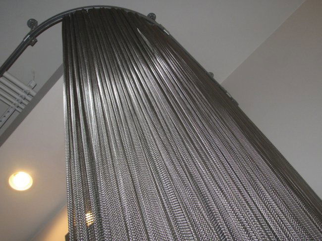 FABRICOIL MESH SCRIM CURTAIN TRACK SYSTEM (2 panels) : Lot 43