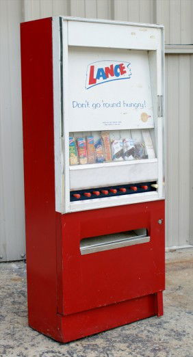 115: Lance Snack Machine, 1960's, 59" h, 25" w, 13-1/2" : Lot 115