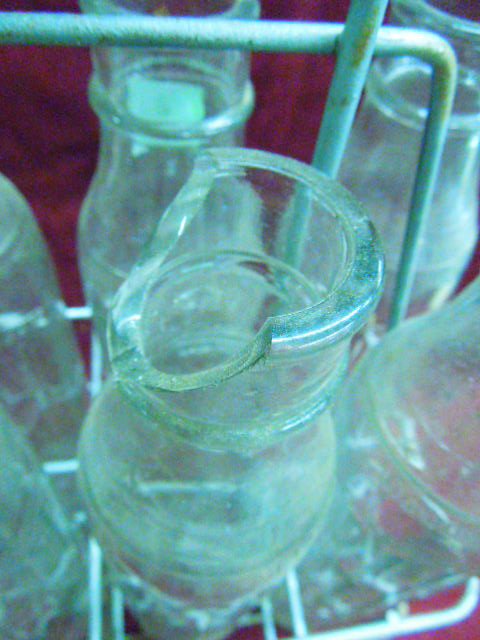 6 Rare Antique Glass Shell Oil Bottles With Carrie : Lot 168