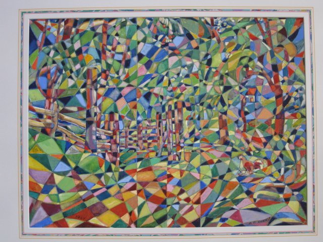 32: August Biehle watercolor : Lot 32