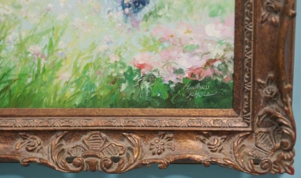 HOWARD KIMBLE "FLORAL LANDSCAPE" ACRYLIC/CANVAS : Lot 212