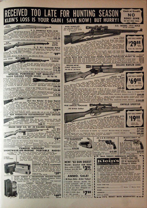 1963 'American Rifleman' With Oswald Gun Advertisment : Lot 494