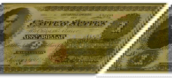 Proof of First American Dollar Bill & Dollar, 1862 : Lot 9