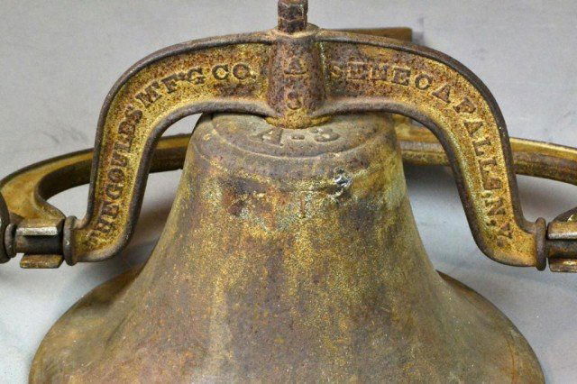 211: Antique American Cast Iron Bell by Gould's Mfg. : Lot 211
