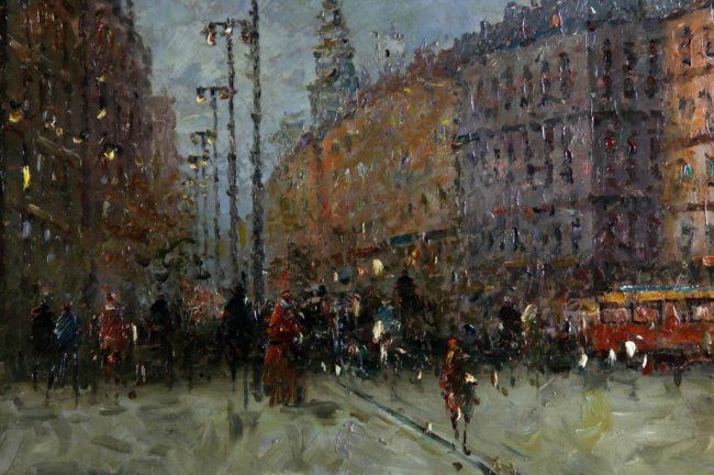 Impressionistic Oil Painting on Canvas Signed Morgan : Lot 143