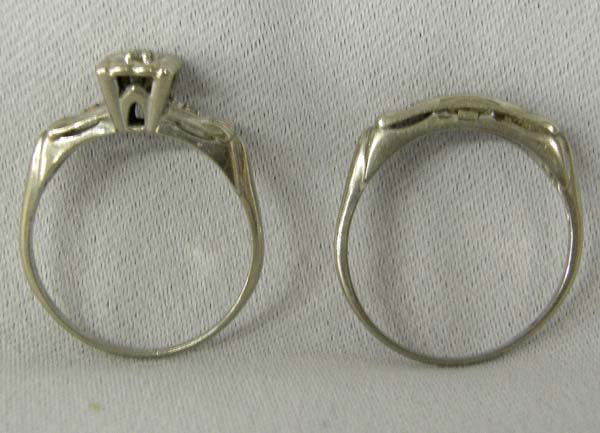 14K Gold Diamond Wedding Rings by Starfire : Lot 1355A