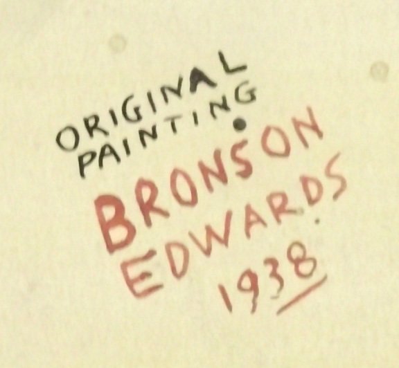 1938 Original Painting - Bronson Edwards : Lot 2009
