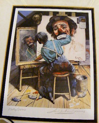 245T: Set of 6 Emmett Kelly Circus Collection prints, o : Lot 245T