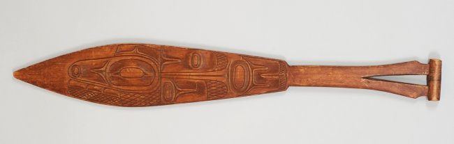 19TH C. Haida Dance Paddle with Carved Wolf Design on : Lot 103