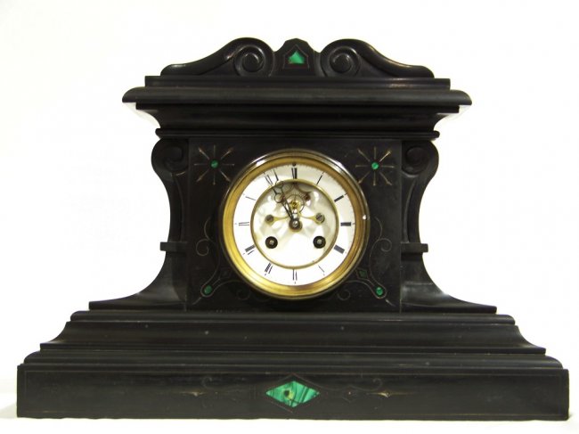 J.Marti & Cie Medaille de Bronze & Slate Mantle Clock : Lot 118