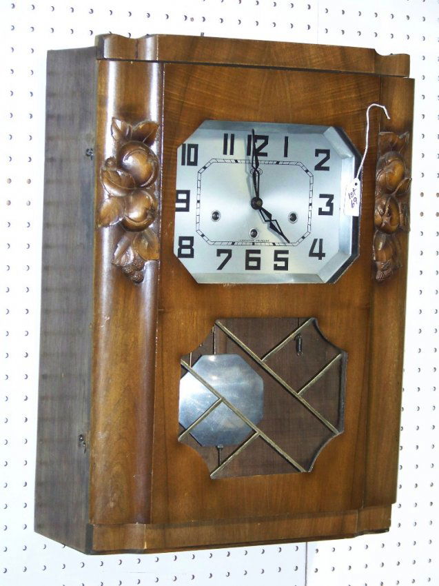 19th C. French Ornate ODO Chime Wall Clock : Lot 69