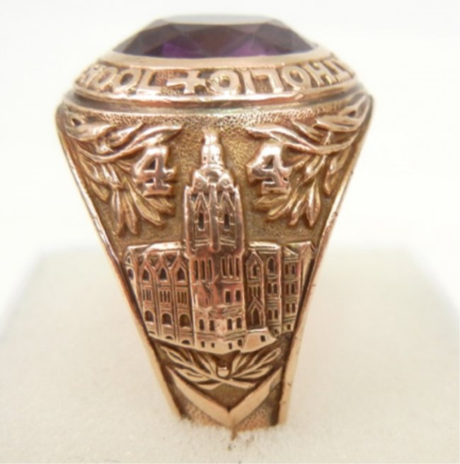 Roman Catholic High School 1944 class ring, 10k yellow : Lot 217