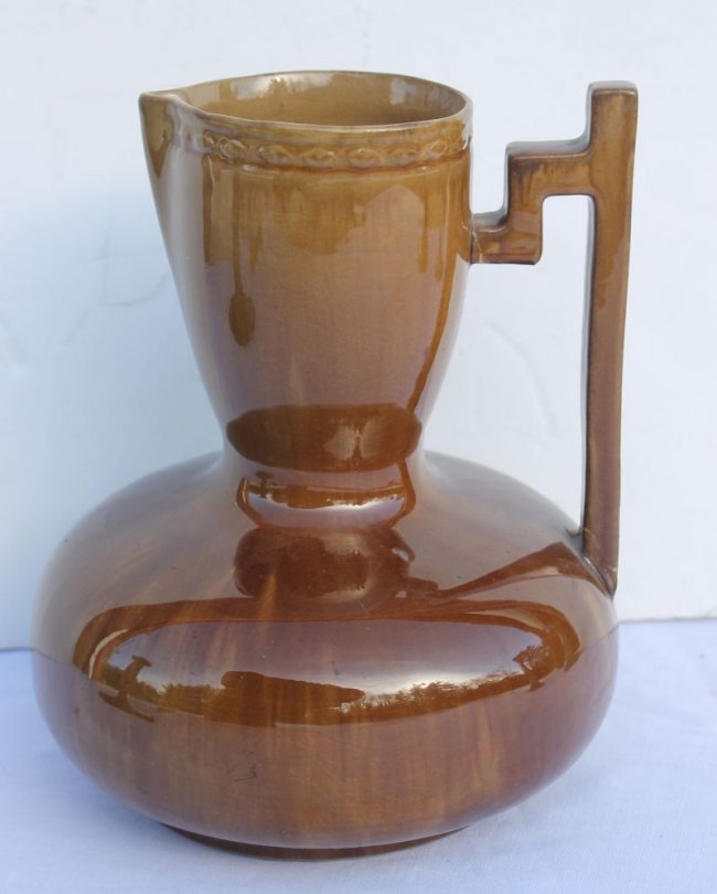 2 pcs of rare Wannopee Pottery - a marked - 8 1/2" pitc : Lot 73