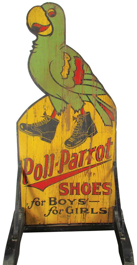 Poll-Parrot Shoes Sidewalk Sign : Lot 483