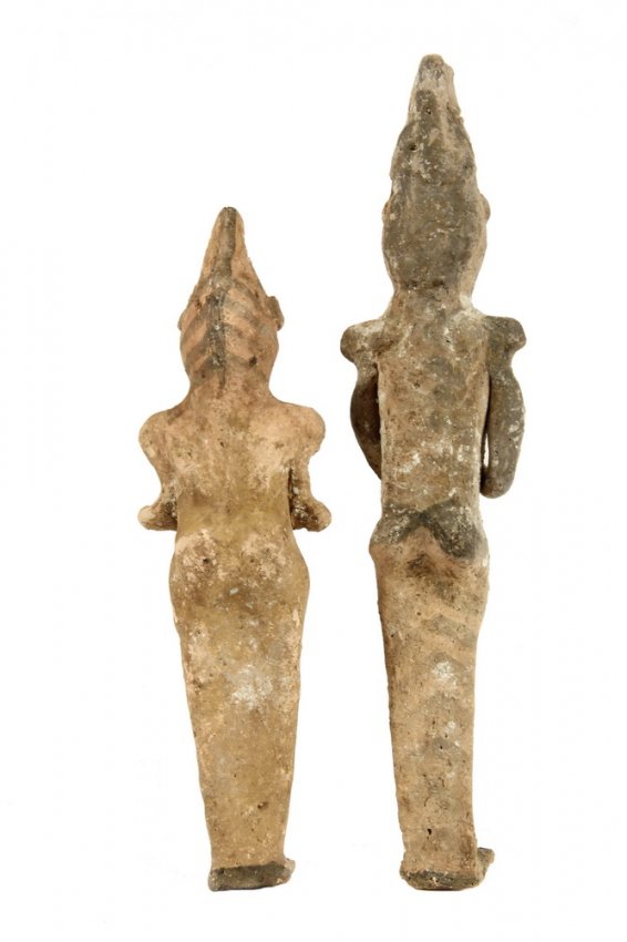 PAIR OF NEOLITHIC CLAY BURIAL FIGURINES - Eridu Ubaid : Lot 389