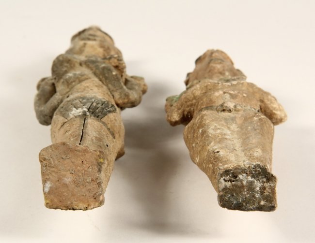 PAIR OF NEOLITHIC CLAY BURIAL FIGURINES - Eridu Ubaid : Lot 389