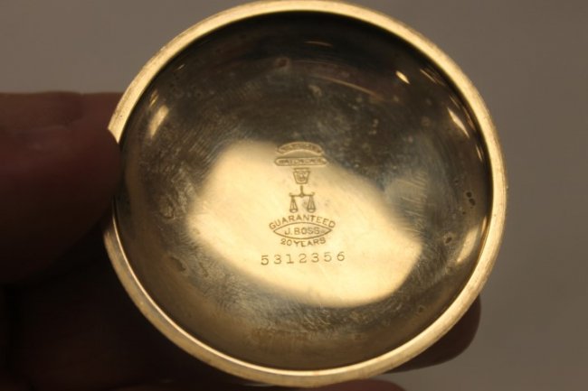Elgin pocket watch in Keystone J. Boss Watch case : Lot 183